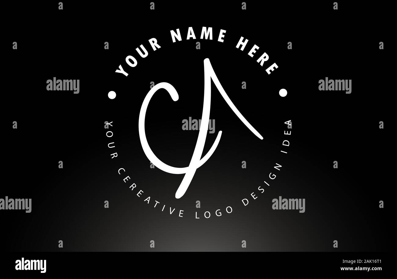 CA Handwritten Letters Logo Design with Circular Letter Pattern ...