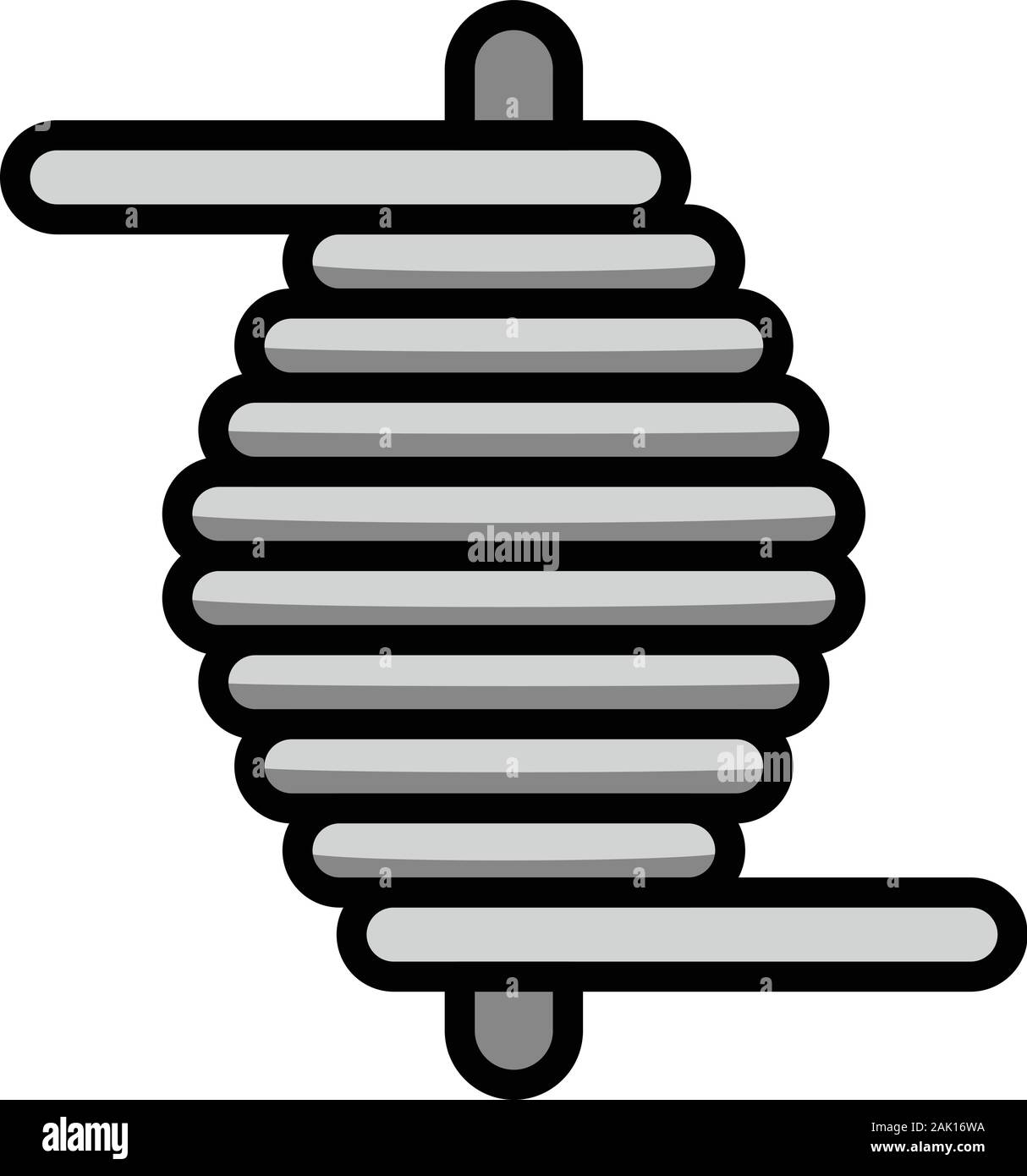 Steel coil icon. Outline steel coil vector icon for web design isolated ...