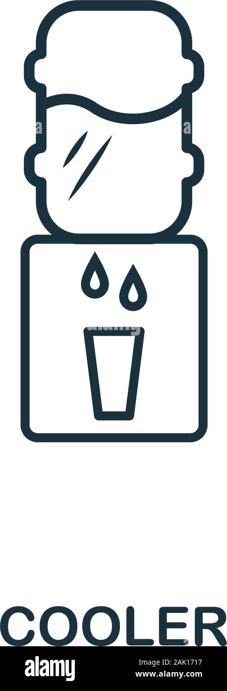 Cooler line icon. Thin design style from office tools icon collection ...