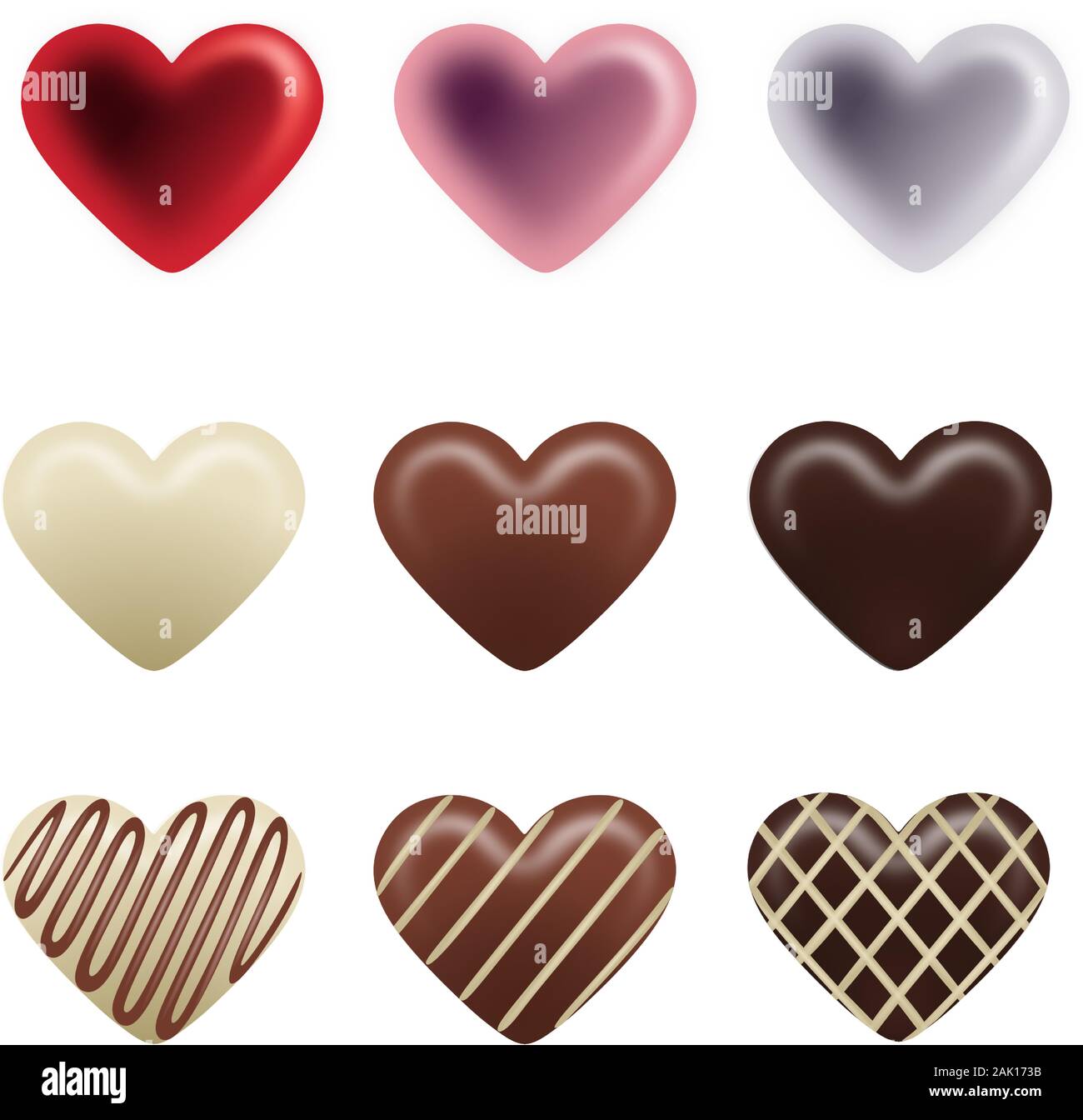 Heart chocolates Stock Vector Images - Alamy