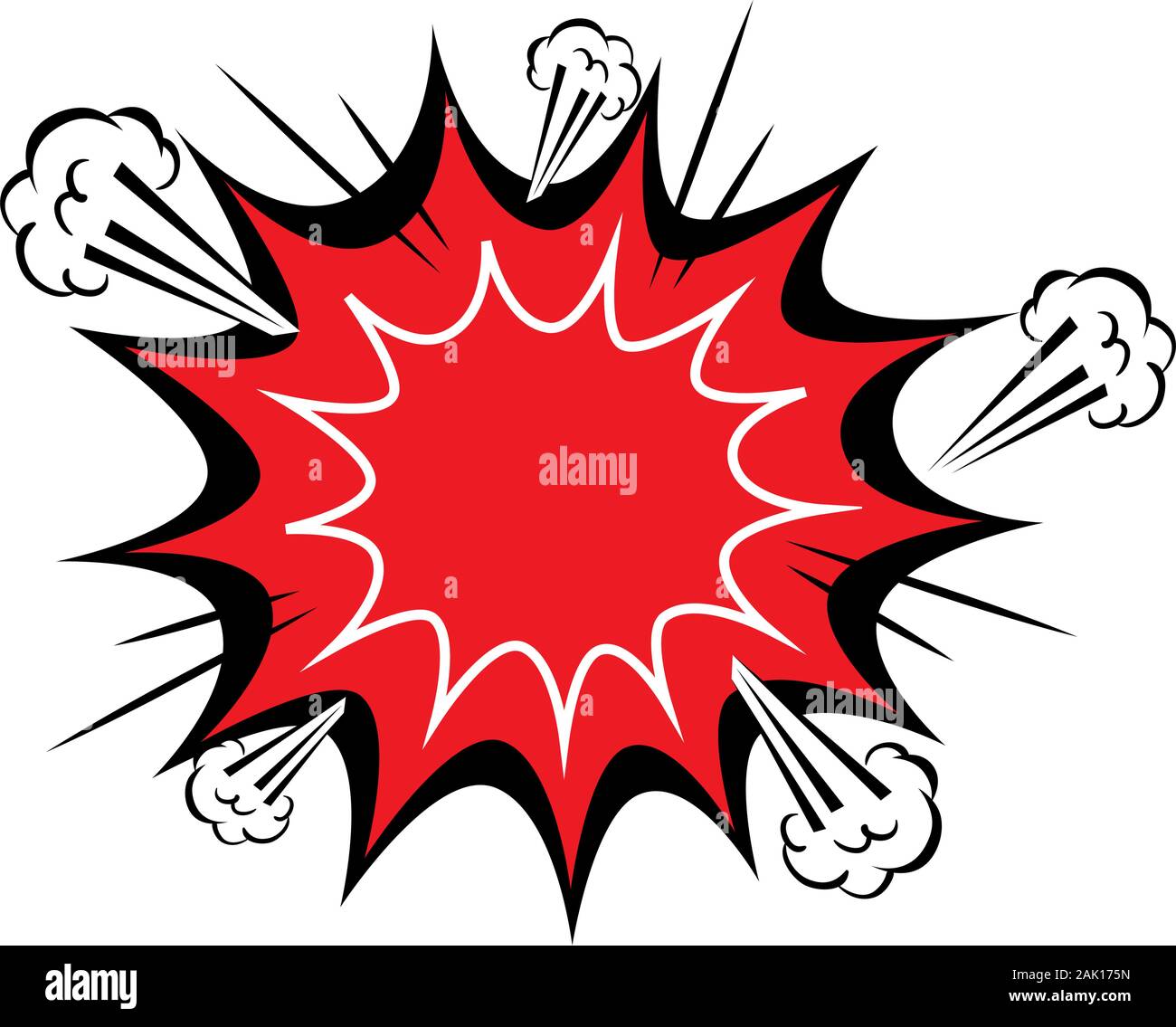 explosion red color pop art style icon Stock Vector Image & Art - Alamy