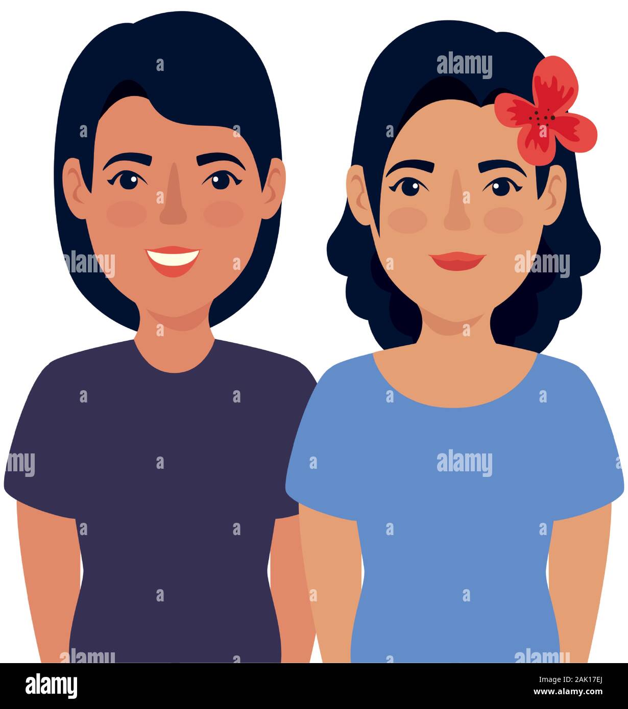 group of beautiful women avatar character Stock Vector Image & Art - Alamy