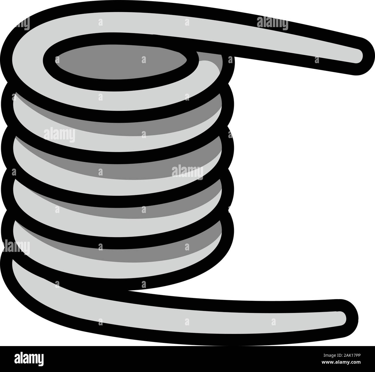 Coil icon. Outline coil vector icon for web design isolated on white ...