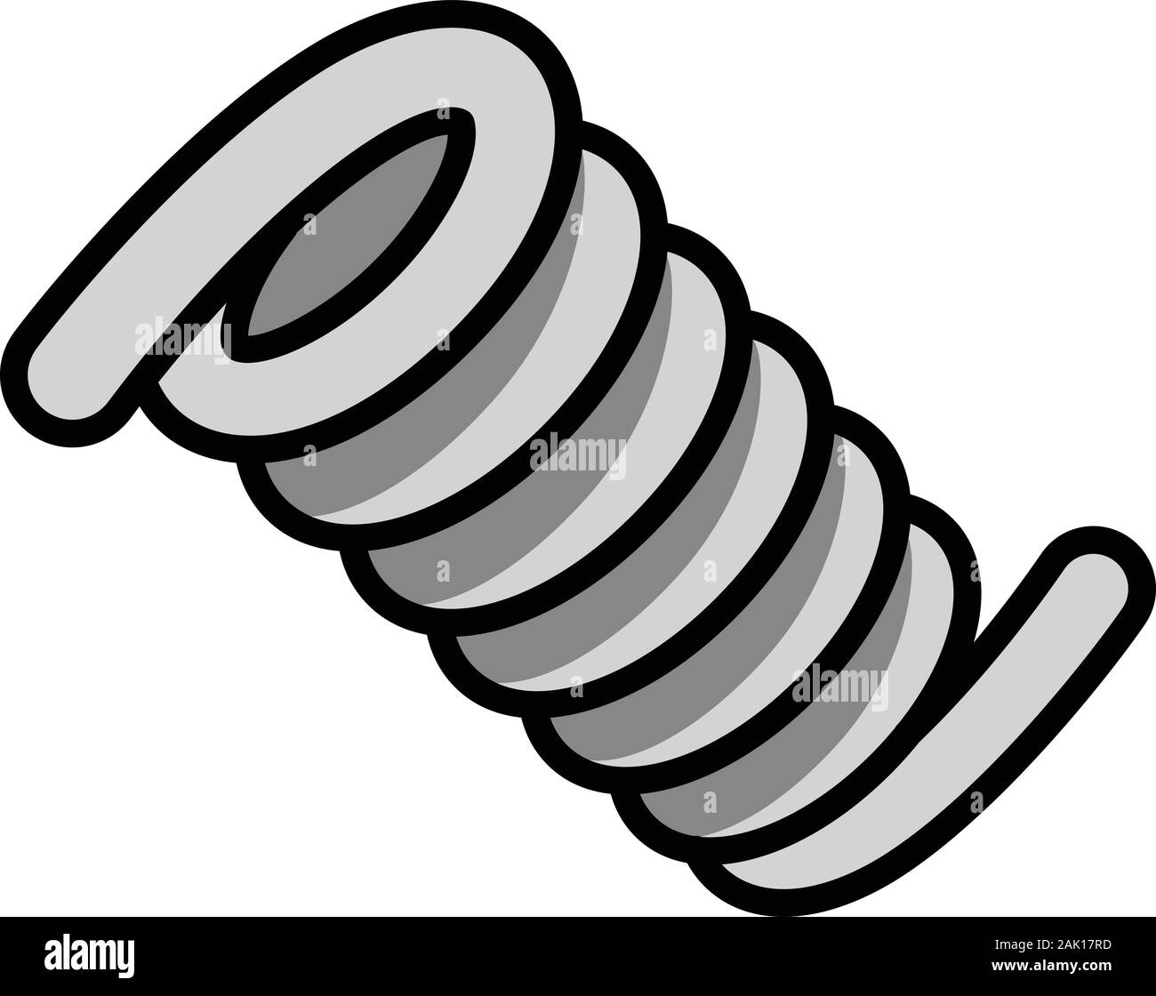 Jump coil icon. Outline jump coil vector icon for web design isolated ...