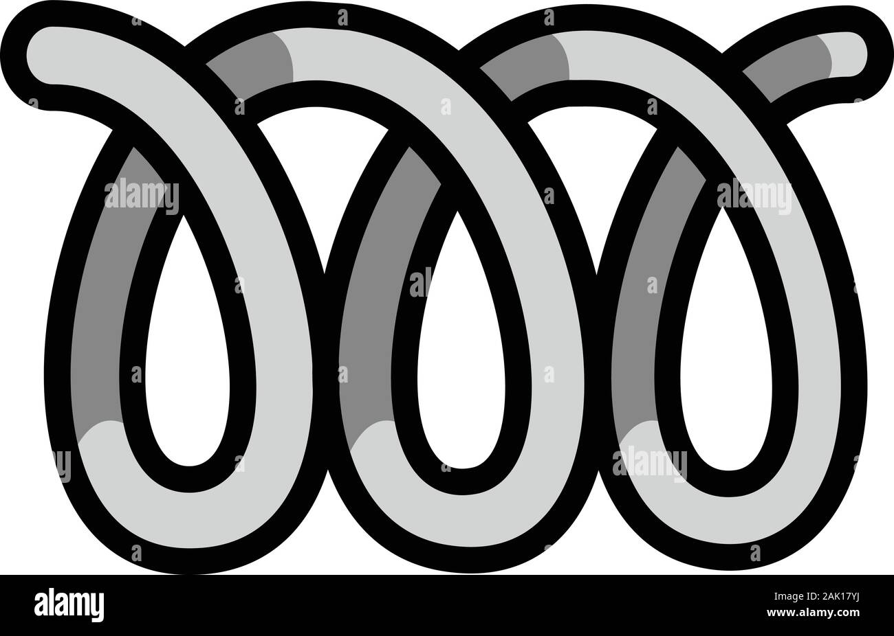 Cable coil icon. Outline cable coil vector icon for web design isolated ...