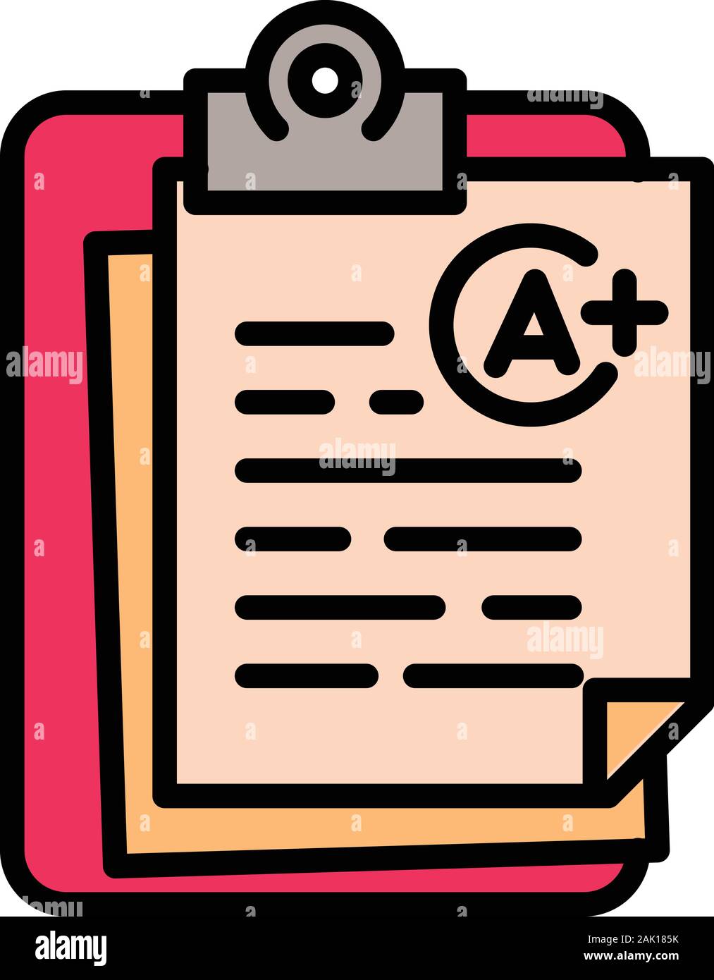 School test icon. Outline school test vector icon for web design ...