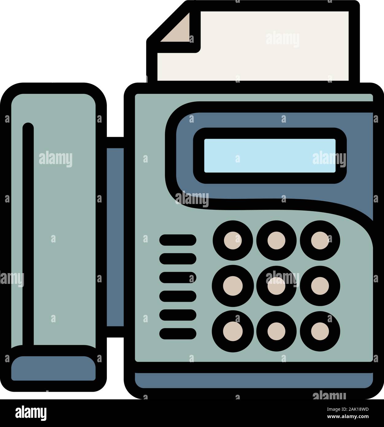 Office fax icon. Outline office fax vector icon for web design isolated ...