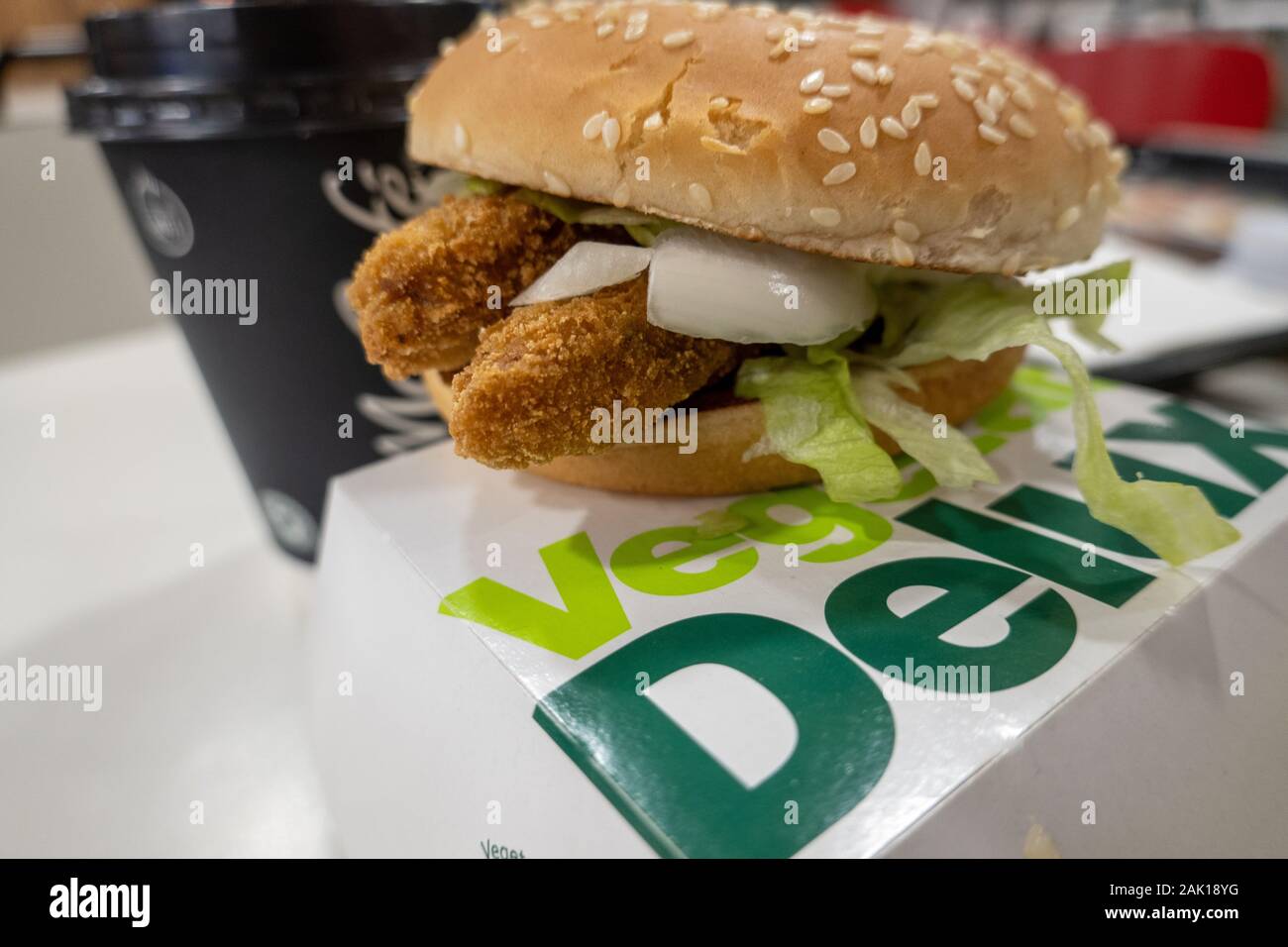 McDonalds Vegetable Deluxe burger Stock Photo - Alamy