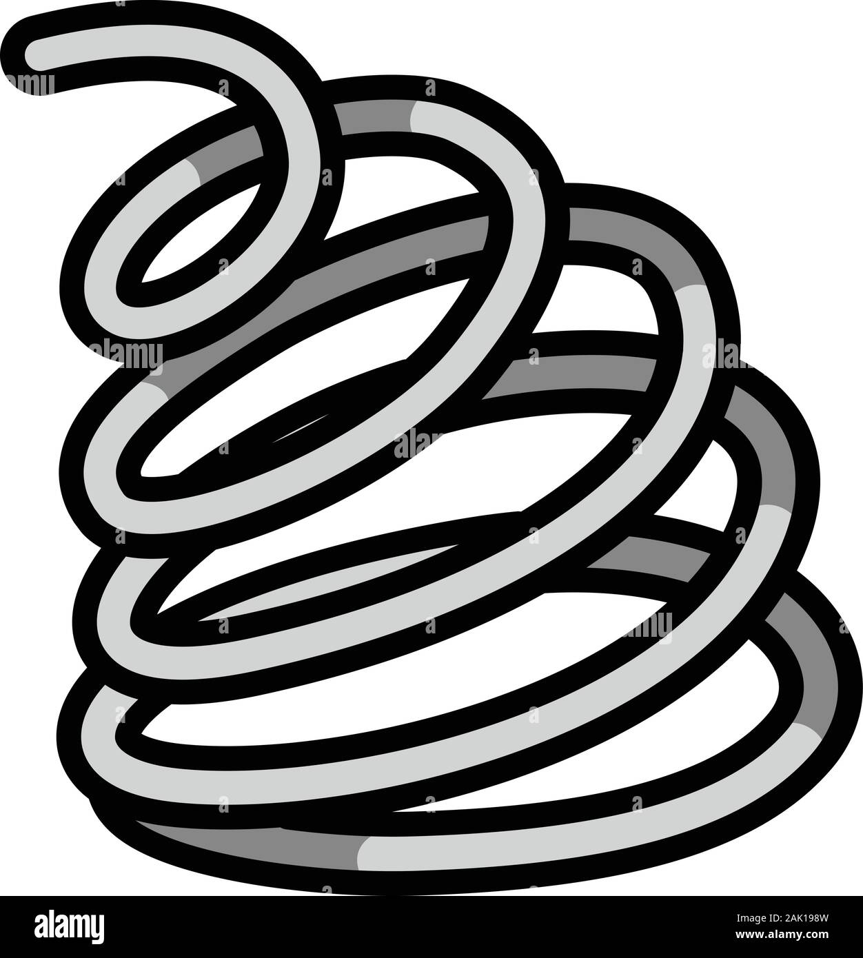 Twist coil icon. Outline twist coil vector icon for web design isolated ...