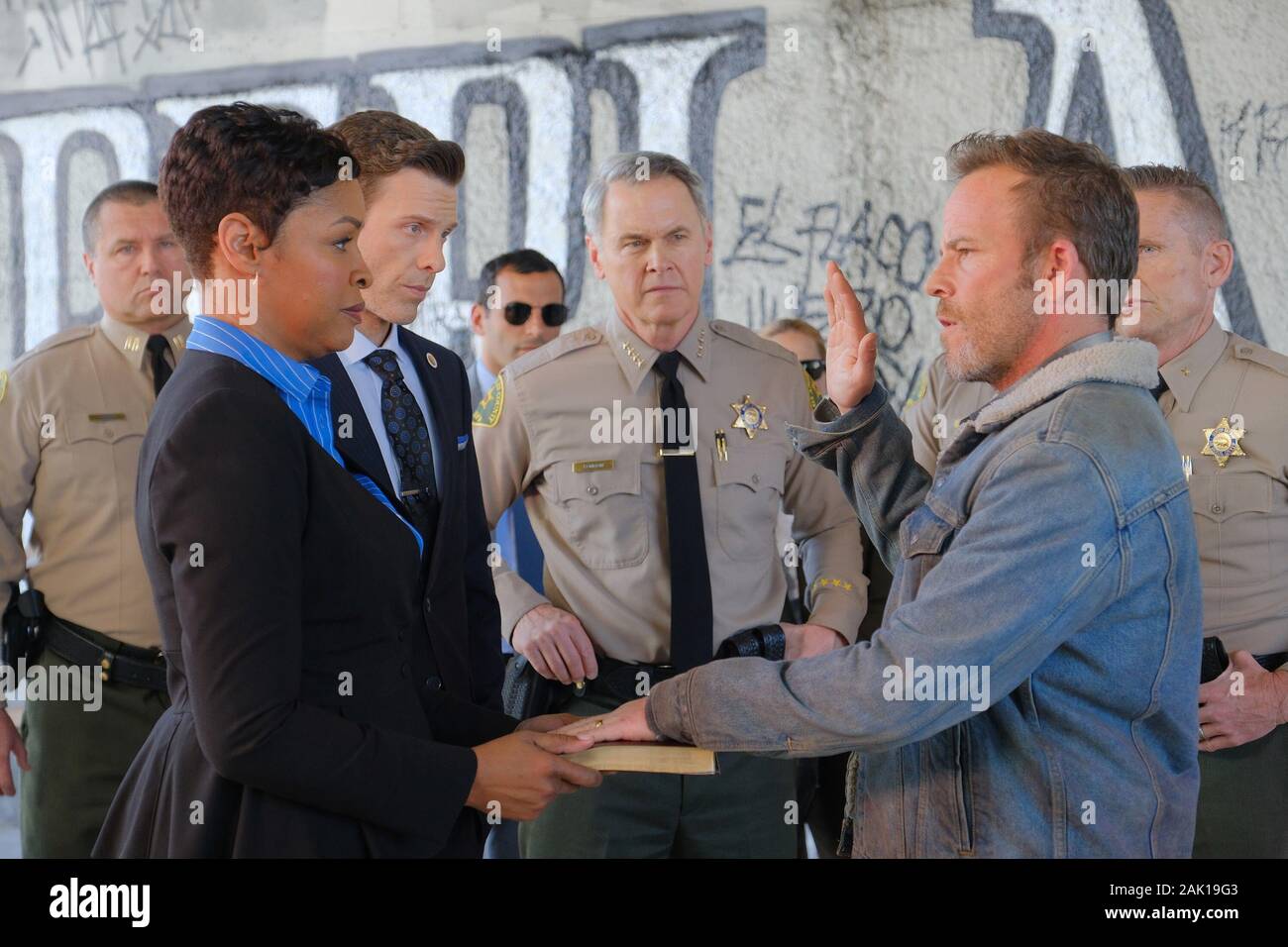 DEPUTY, from left: Cassandra Relynn, Cory Scott Allen, Robert Moses ...