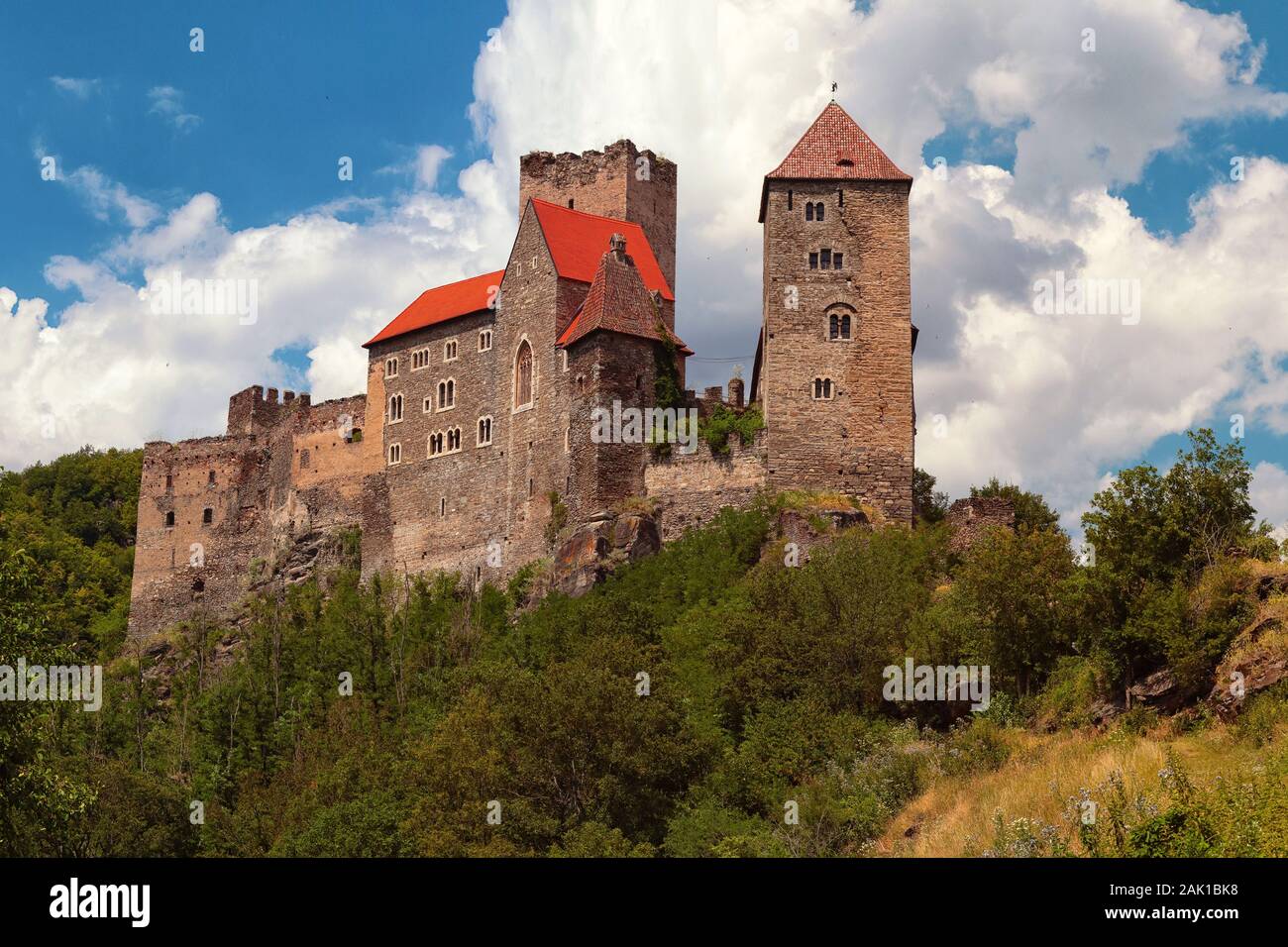 Burg Hardegg - a castle in Lower Austria, Austria. Woodland around ...