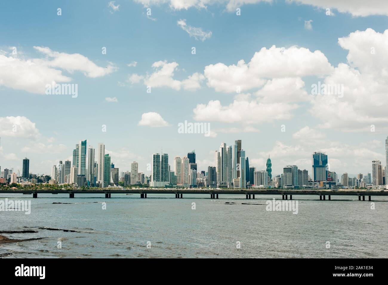 Skyline of Panama City - modern skyscraper buildings in downtown ...