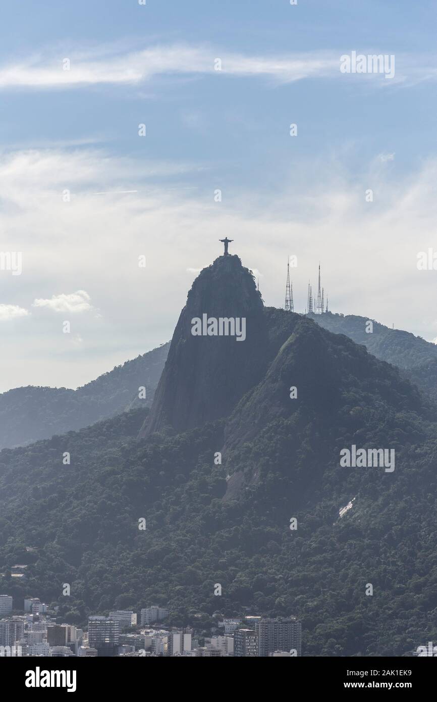 Beautiful view from Sugar Loaf Mountain to Christ the Redeemer, Rio de ...