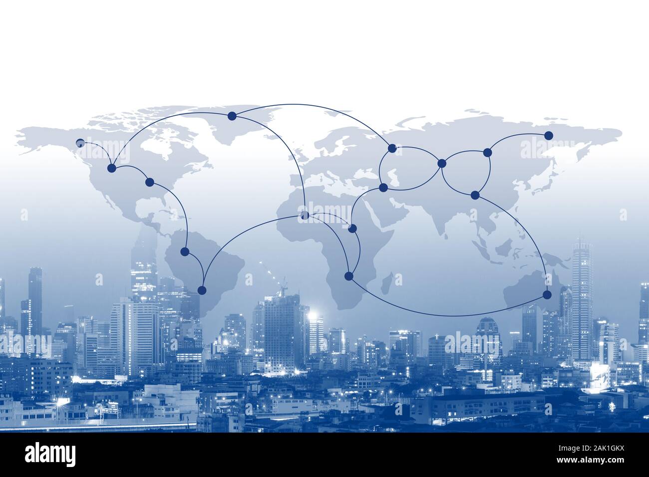 Global business connection network concept, Elements of this image ...