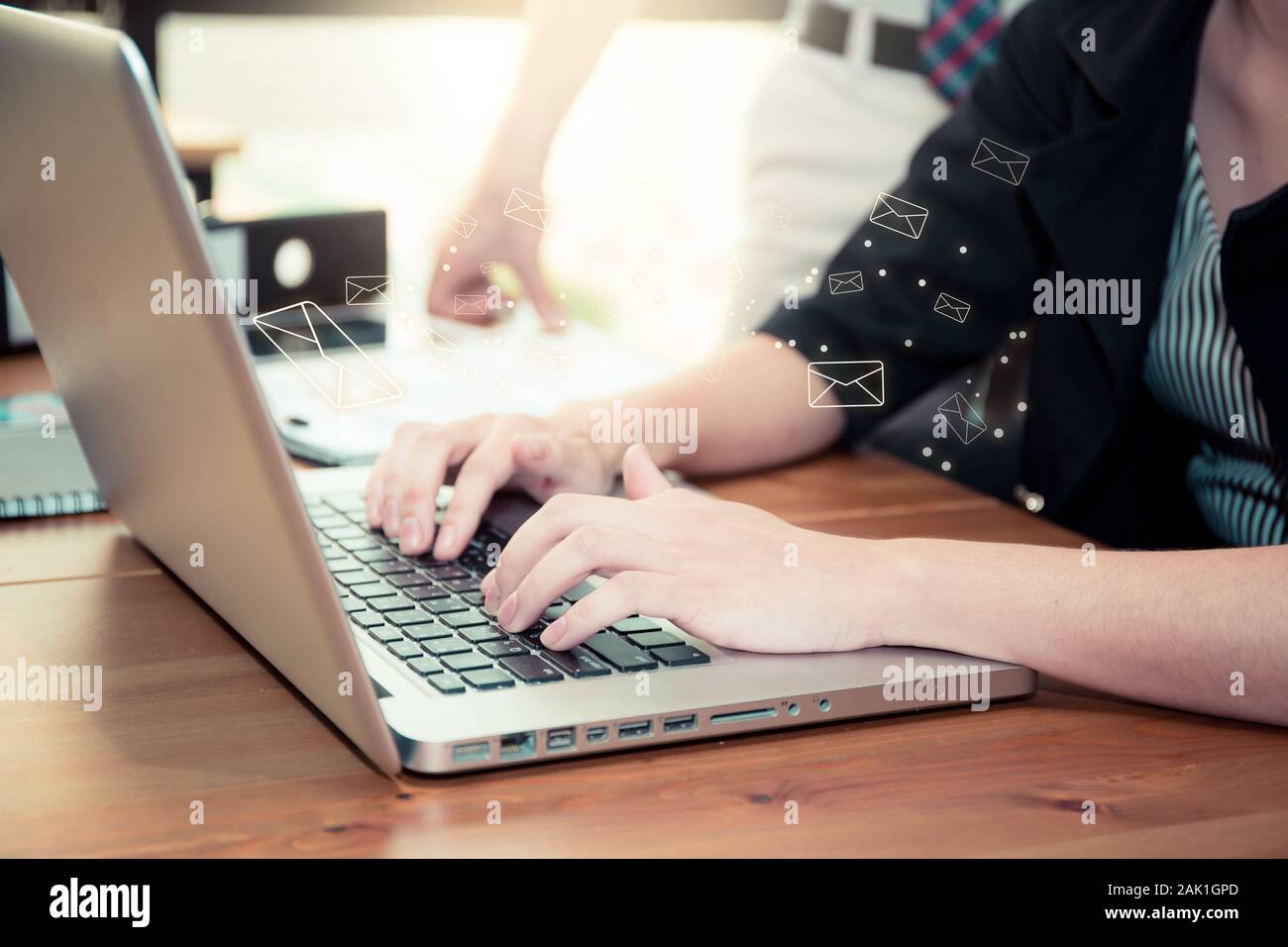 Sending email laptop hi-res stock photography and images - Alamy