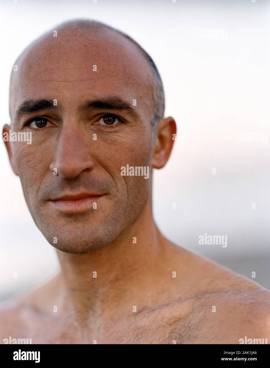 Portrait of a bald man Stock Photo - Alamy
