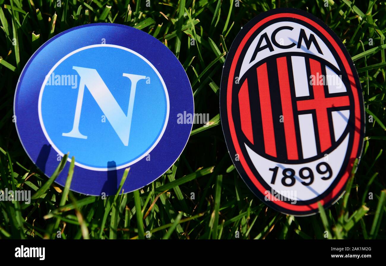 Italian football clubs logo hi-res stock photography and images - Alamy
