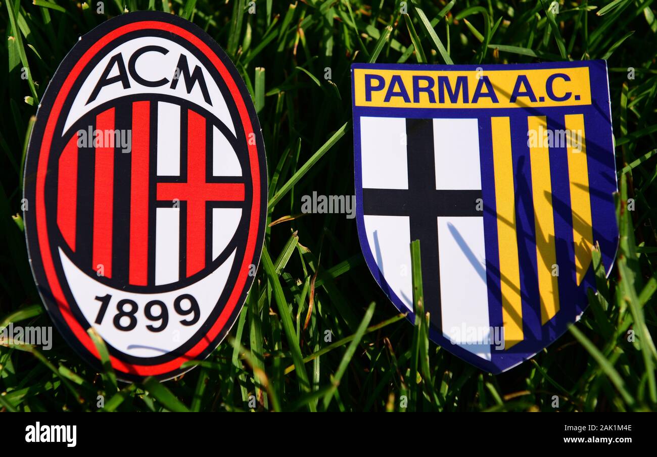 Italian football clubs logo hi-res stock photography and images - Alamy