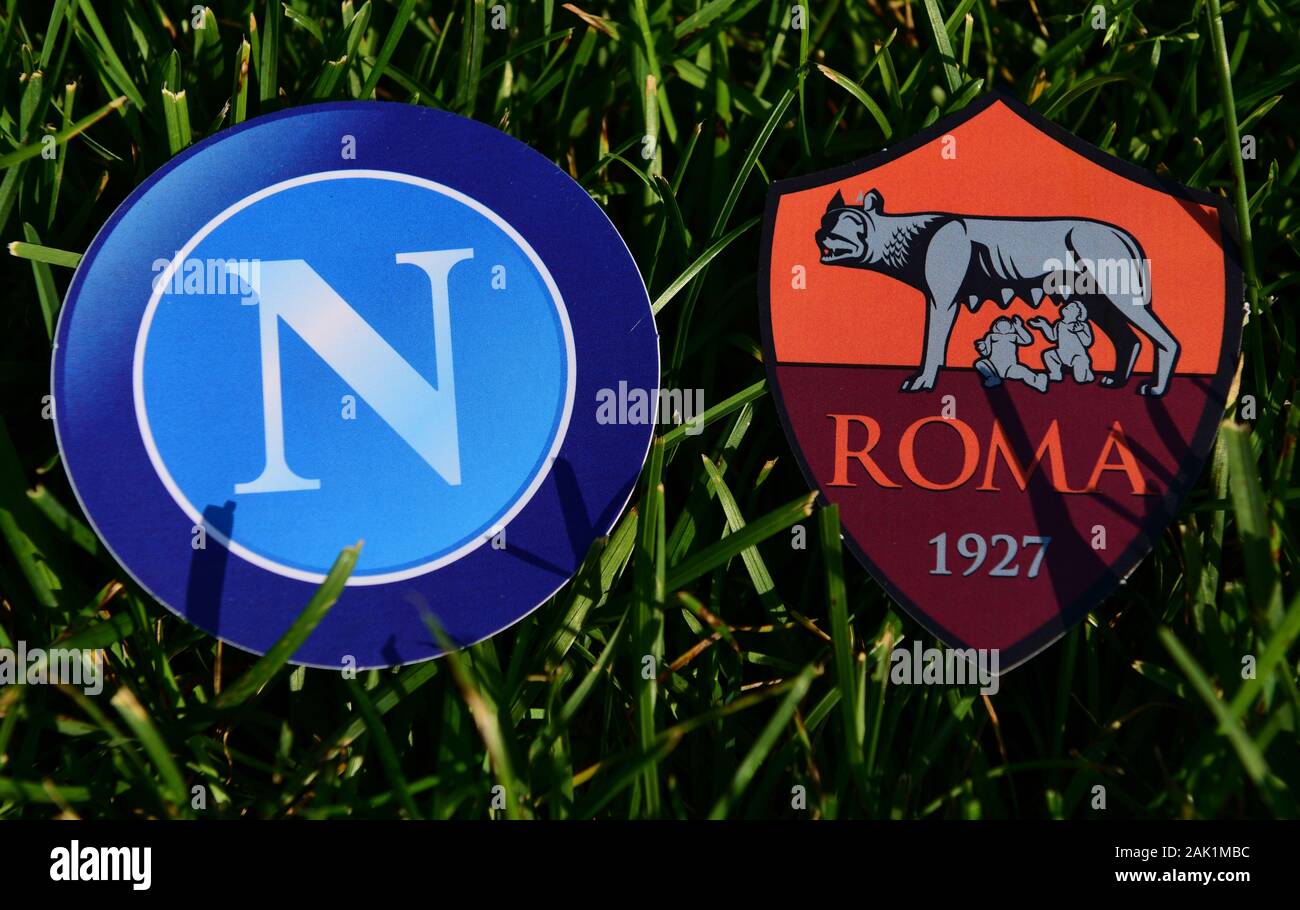 Italian football clubs logo hi-res stock photography and images - Alamy