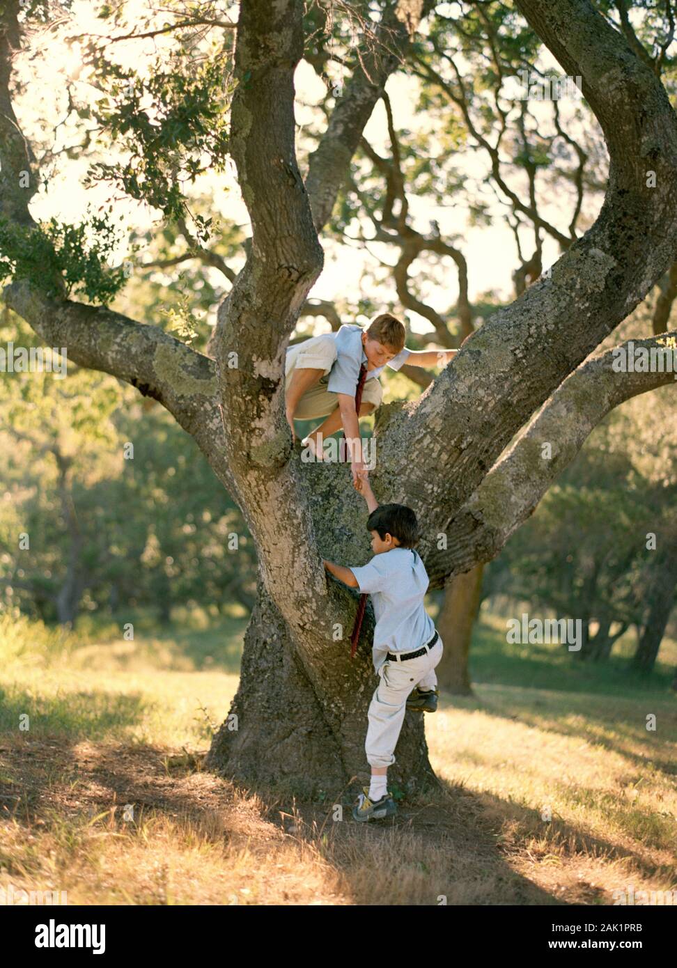 Child helping another child hi-res stock photography and images - Alamy
