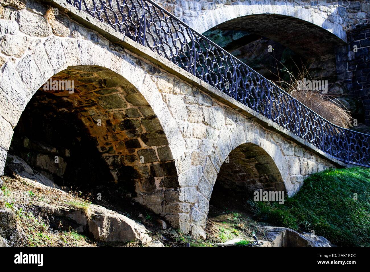 A detail of pathway arches at the Philadlephia Museum of Art Stock ...