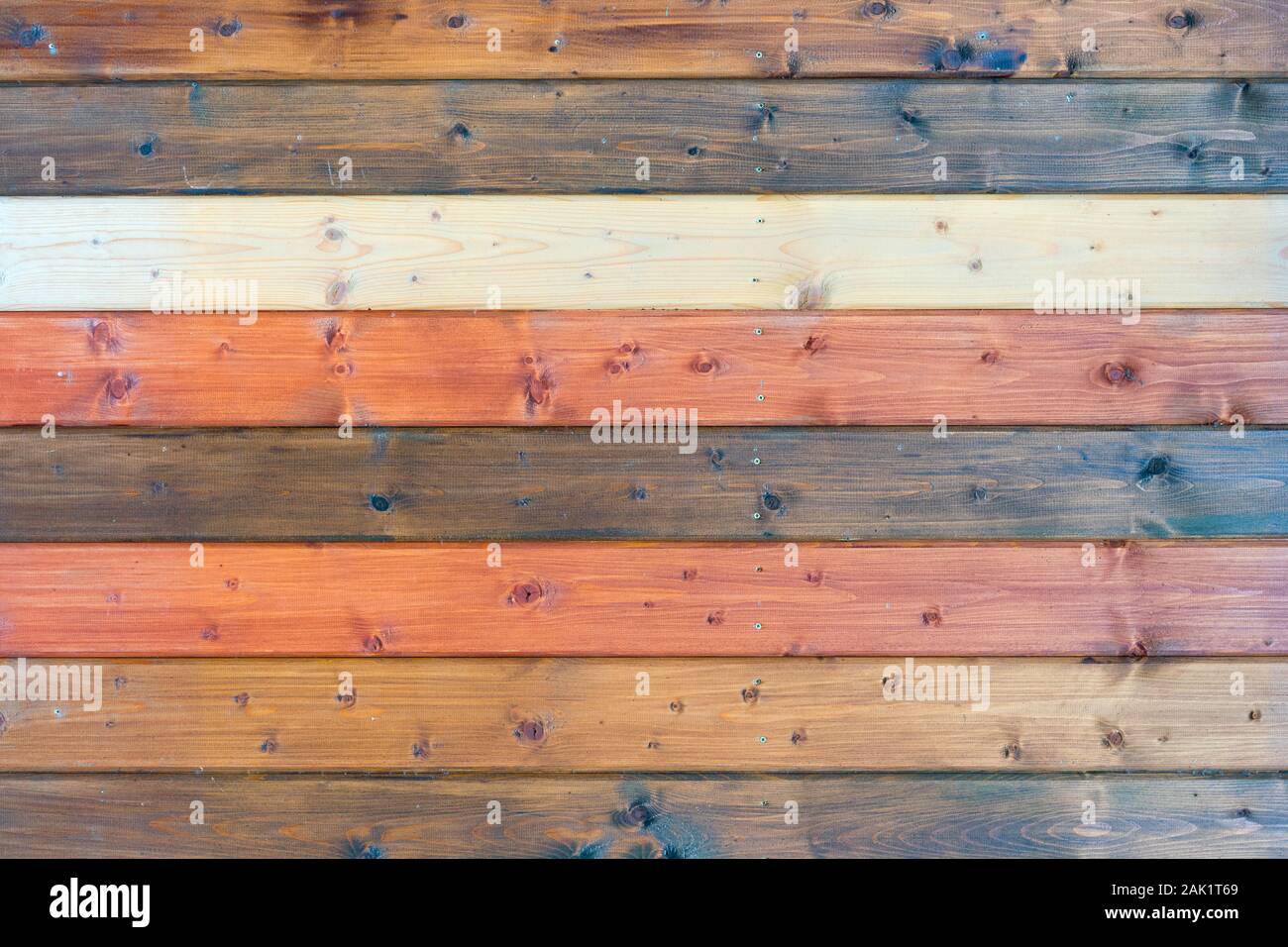 Background of multi-colored painted wooden boards, painted wood texture ...