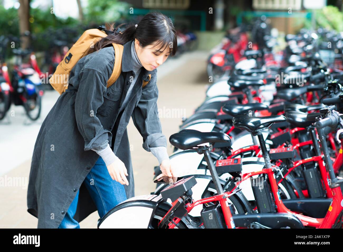 Bicycle sharing system Stock Photo - Alamy