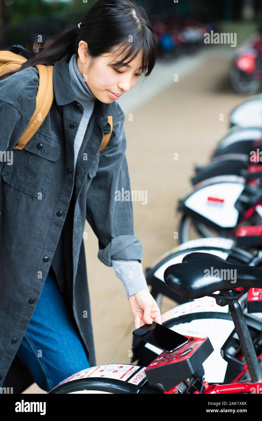 Bicycle sharing system Stock Photo - Alamy