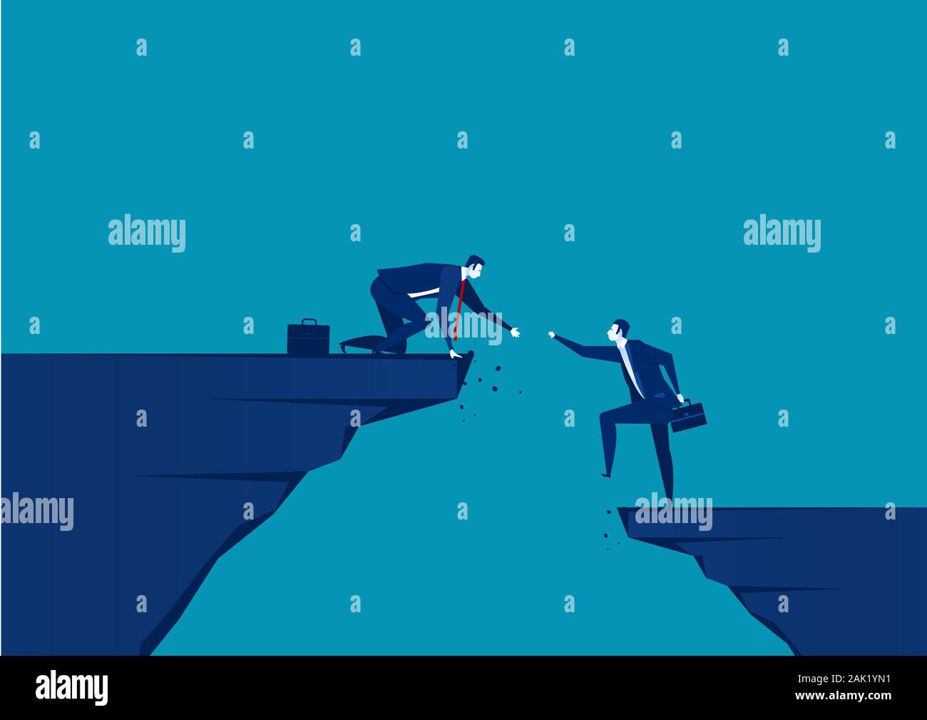 Concept hanging cliff businessman hi-res stock photography and images ...