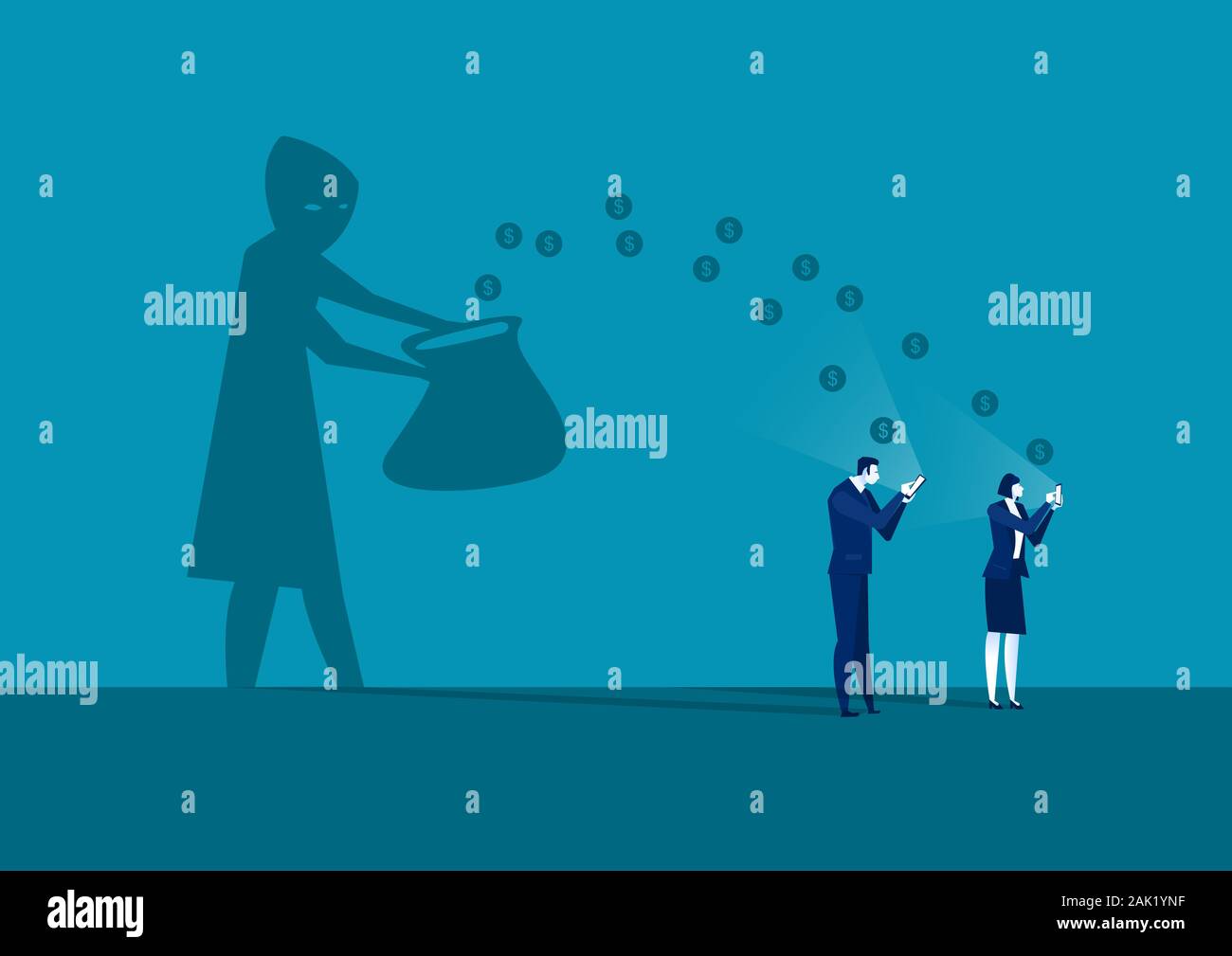 shadow robber man stole money via transfer online from mobile ...