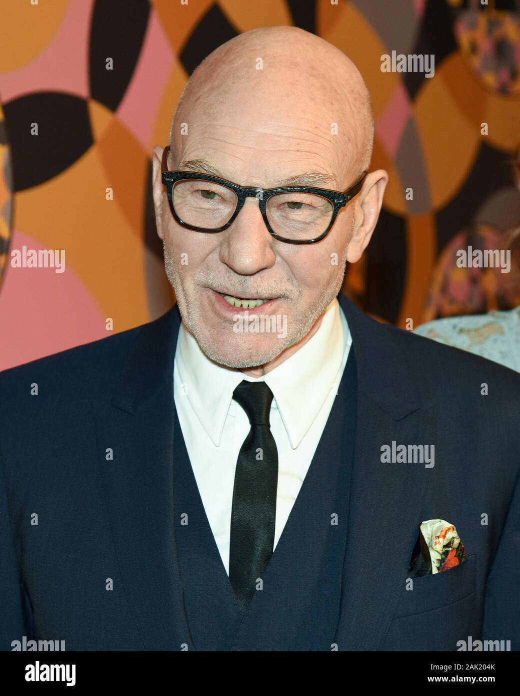 05 January 2020 - Beverly Hills, California - Patrick Stewart. 2020 HBO ...