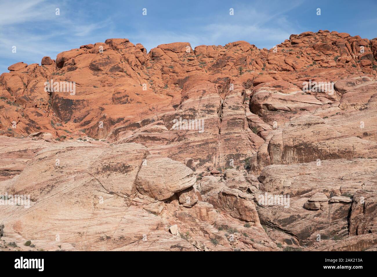 Blue sky over Red Rock Canyon, National Conservation area, in Nevada ...