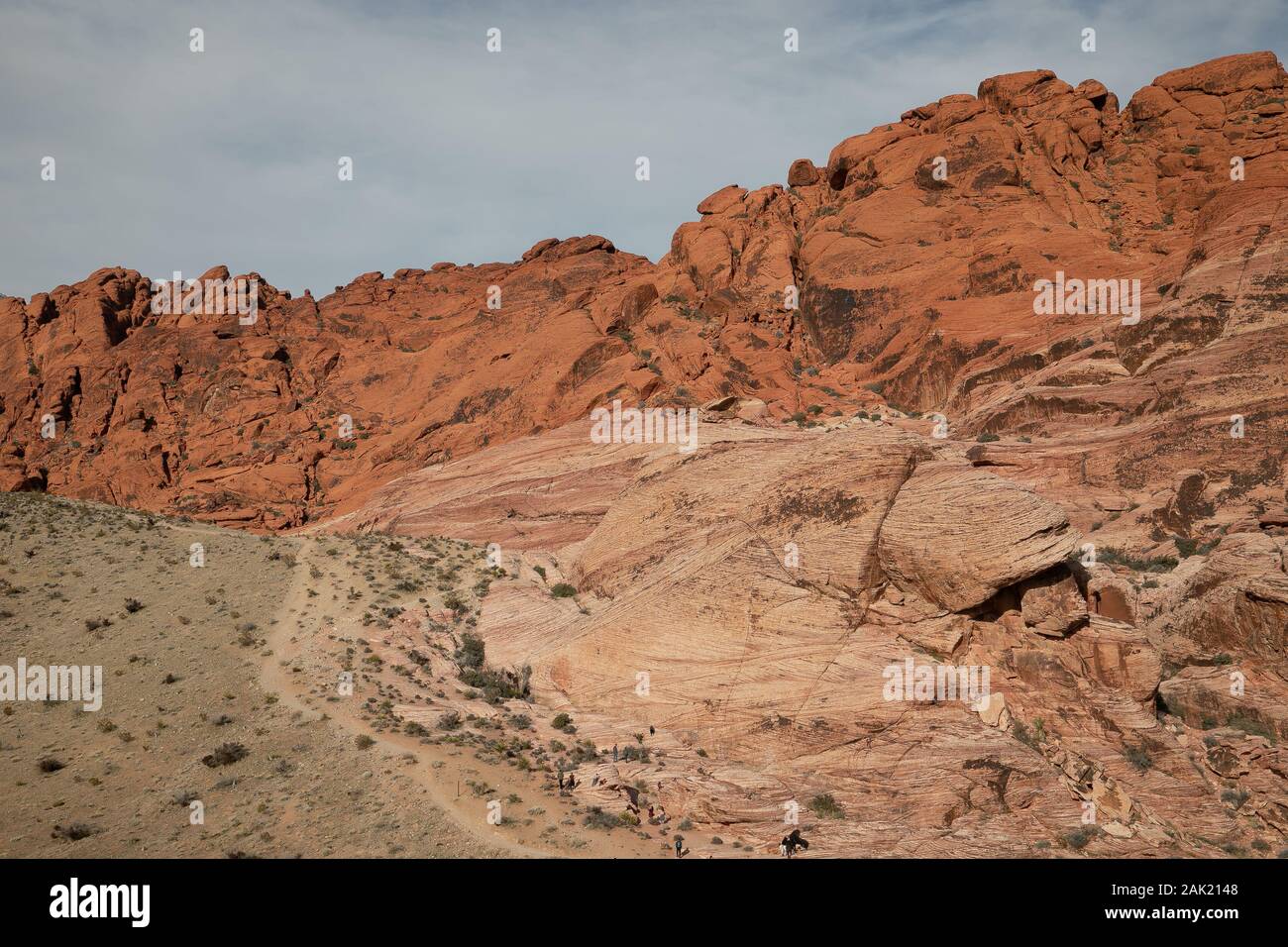 Blue sky over Red Rock Canyon, National Conservation area, in Nevada ...