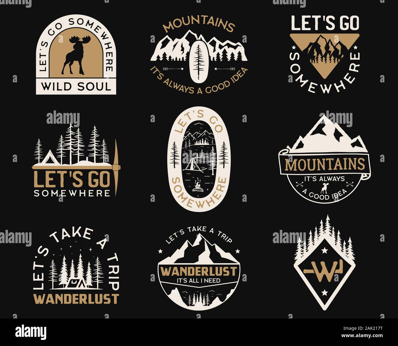 Retro Camp Logos