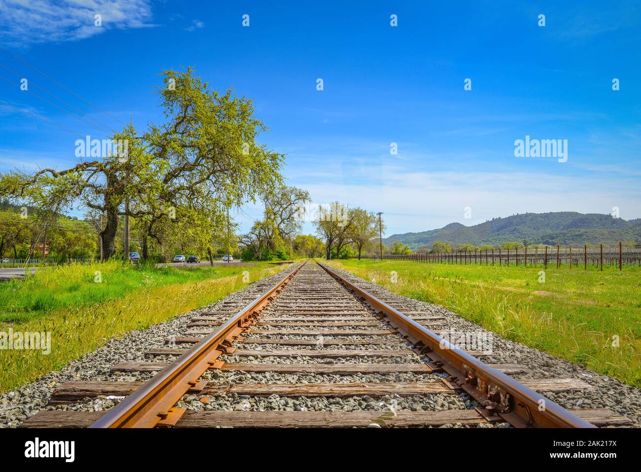 American tradicional landscape in countryside Napa Valley, Sonoma, EUA ...