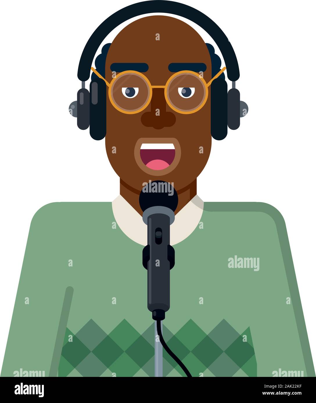 Broadcaster and radio presenter Stock Vector Images - Alamy