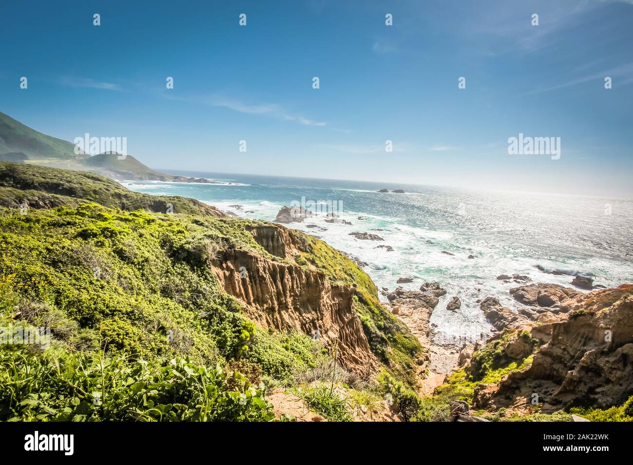 California's coastline along California State Route 1, one of the most ...