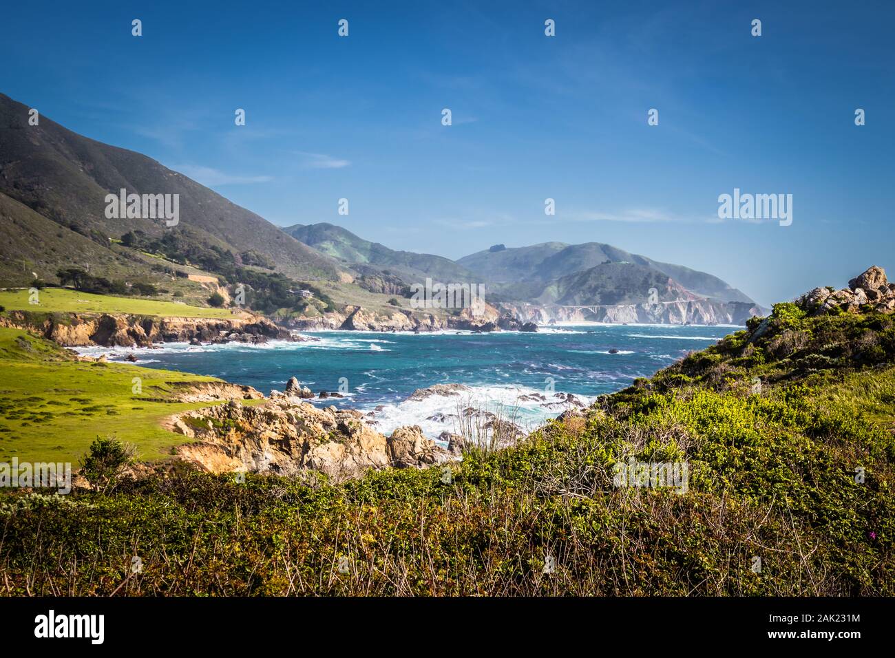 California's coastline along California State Route 1, one of the most ...