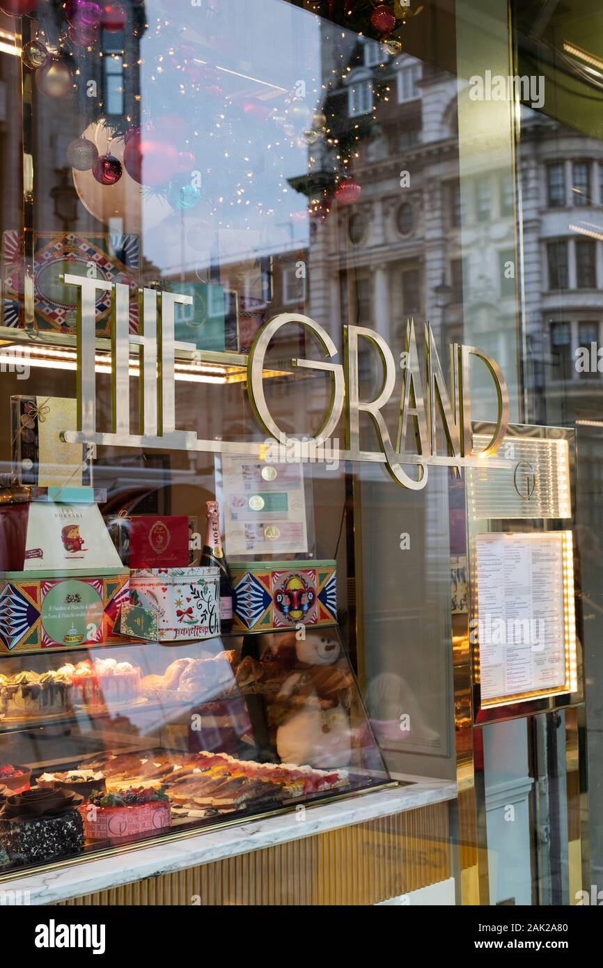 The Grand window in December. Piccadilly, Mayfair, London, England ...