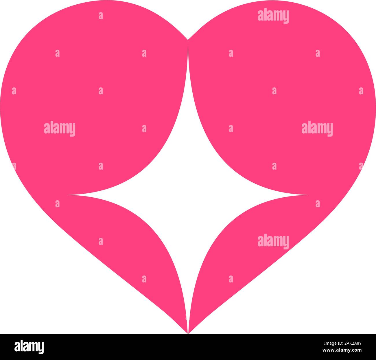 Pink Heart and star logo design concept vector icon Stock Vector Image ...