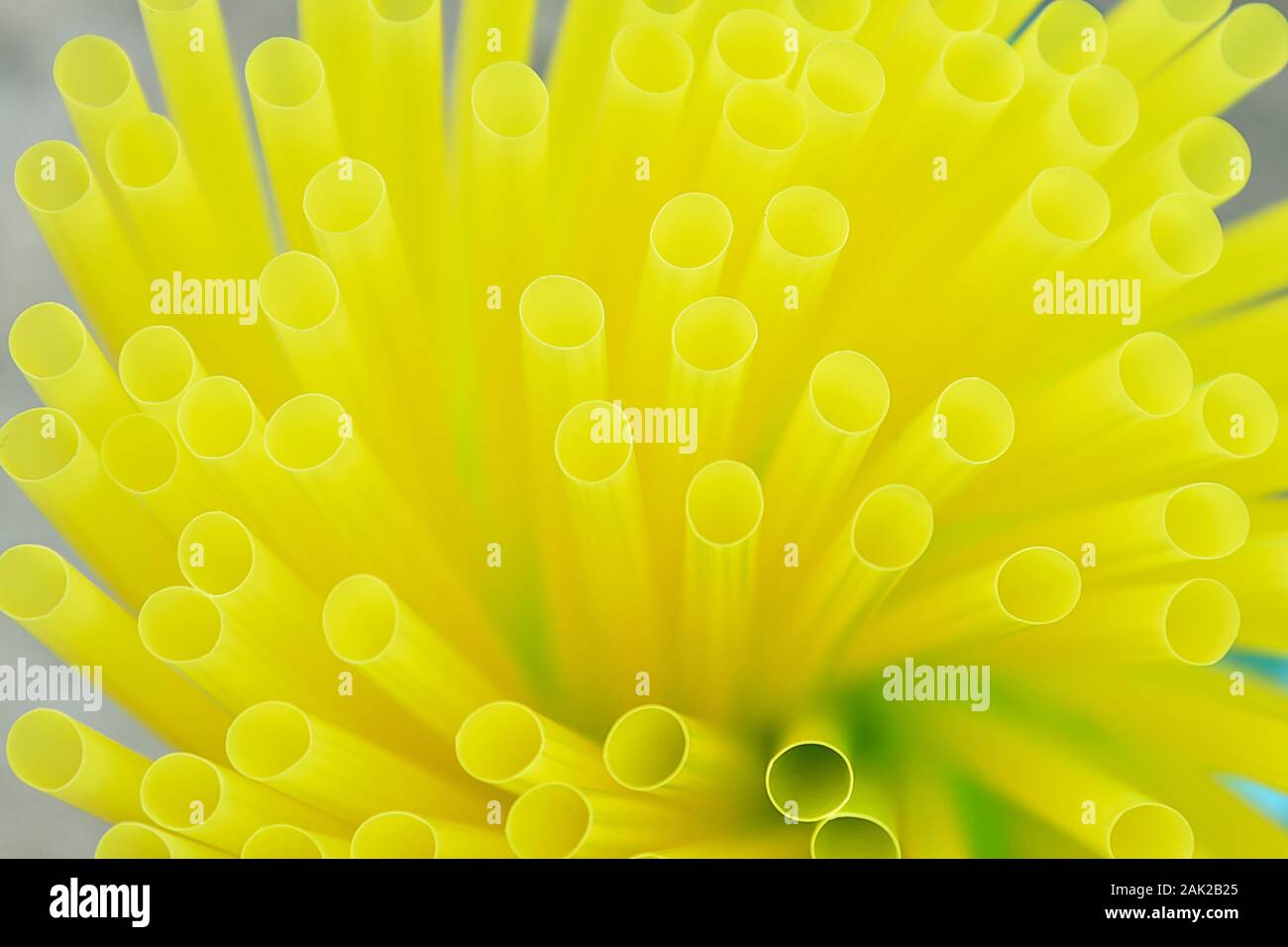 Straws plastic c background yellow screen many group plastic Stock ...