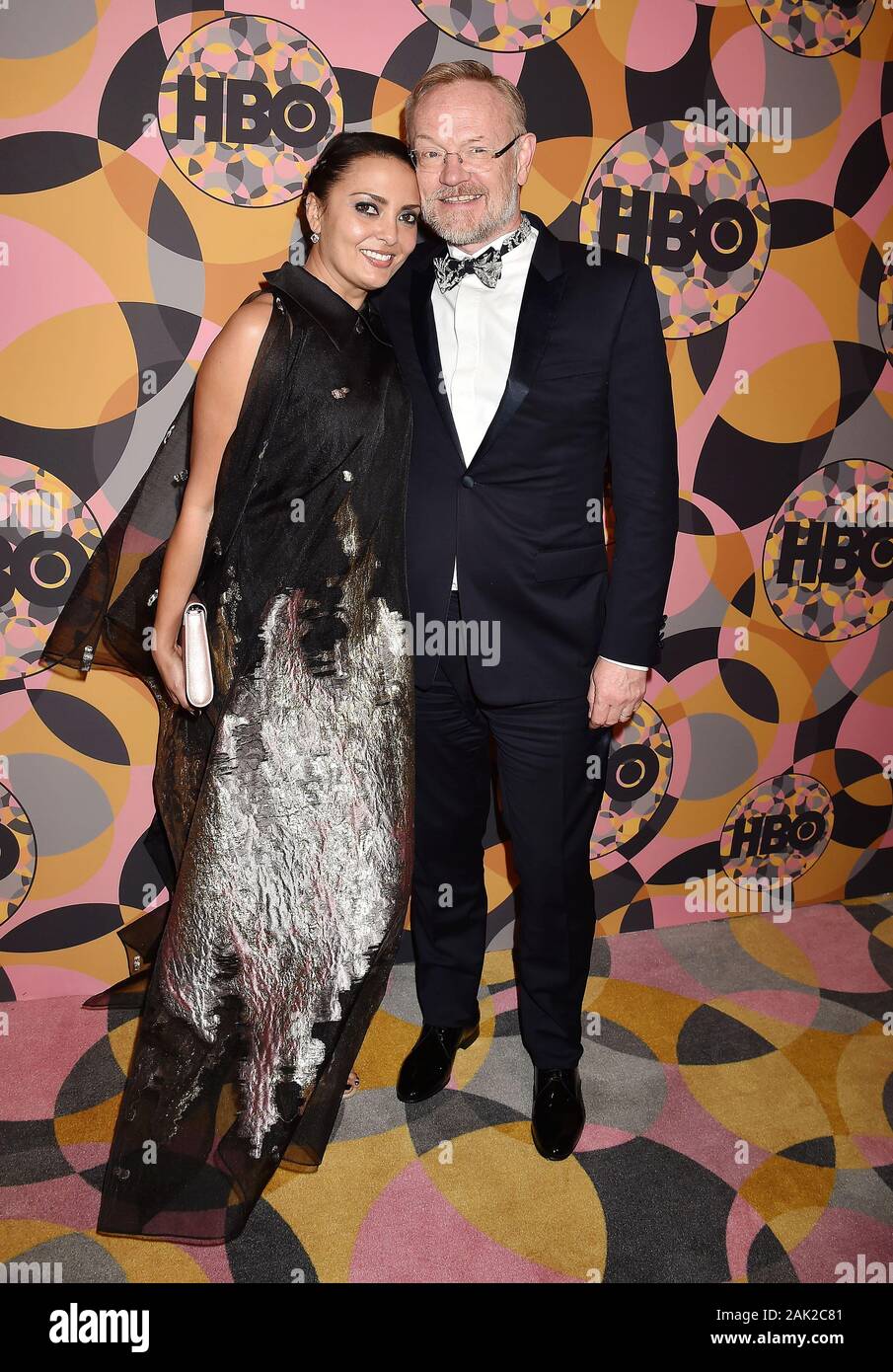 BEVERLY HILLS, CA - JANUARY 05: Jared Harris (R) and Allegra Riggio ...