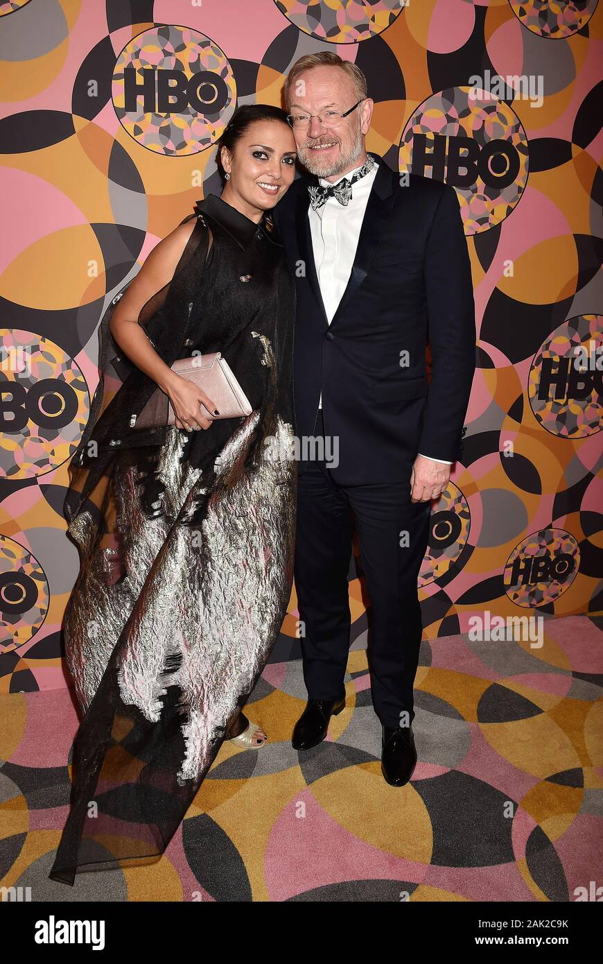 BEVERLY HILLS, CA - JANUARY 05: Jared Harris (R) and Allegra Riggio ...