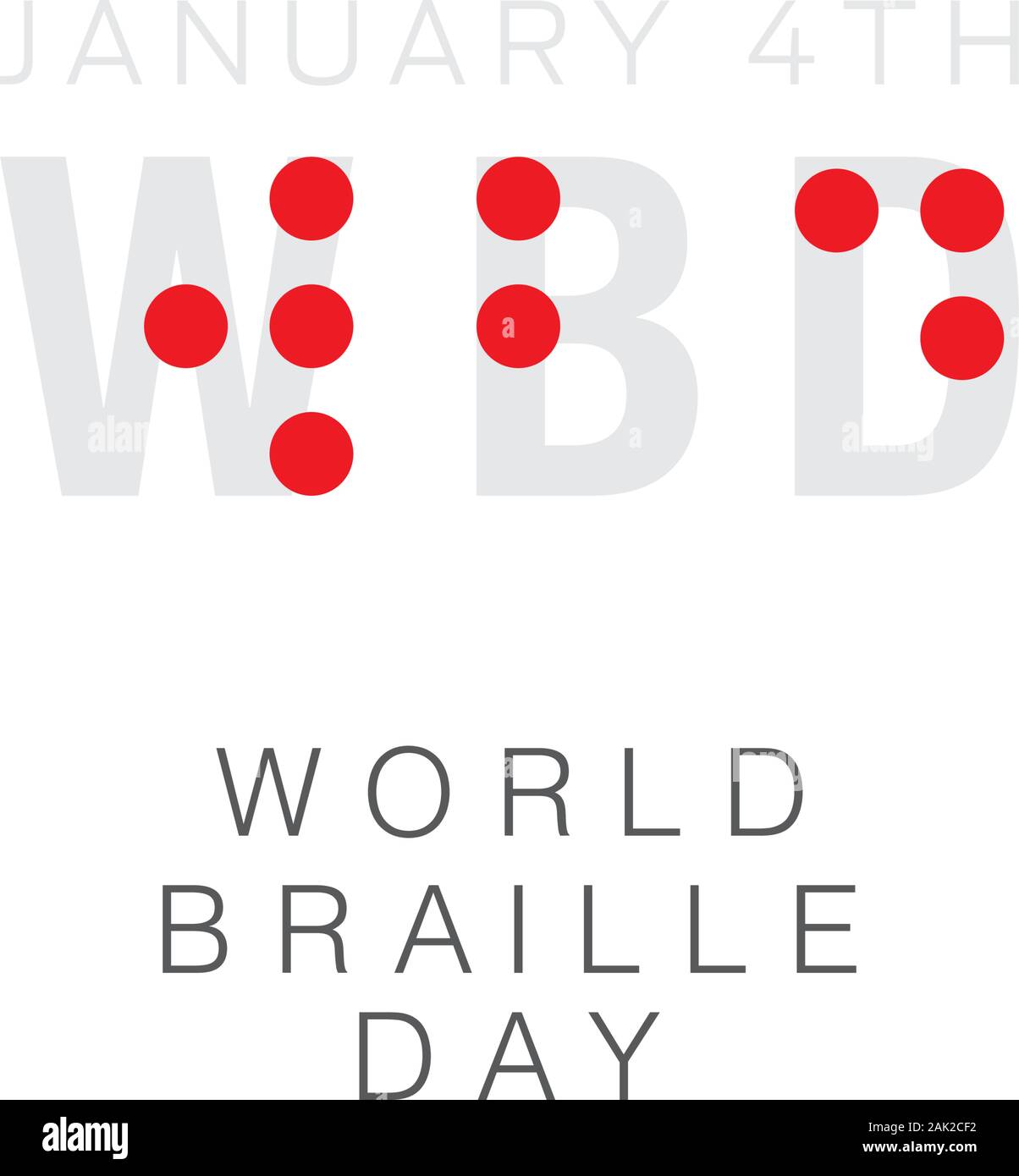 Design for annual celebration of World Braille Day (January 4 Stock ...