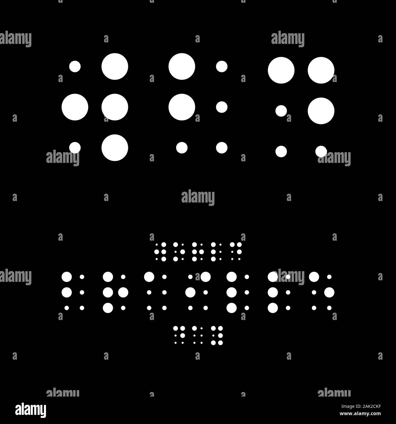 Braille alphabet symbol Black and White Stock Photos & Images - Alamy