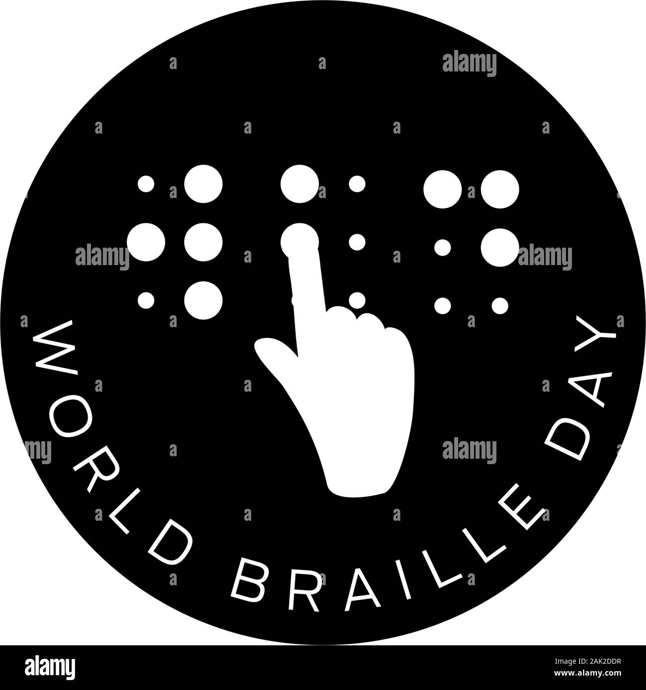 Design for annual celebration of World Braille Day (January 4 Stock ...