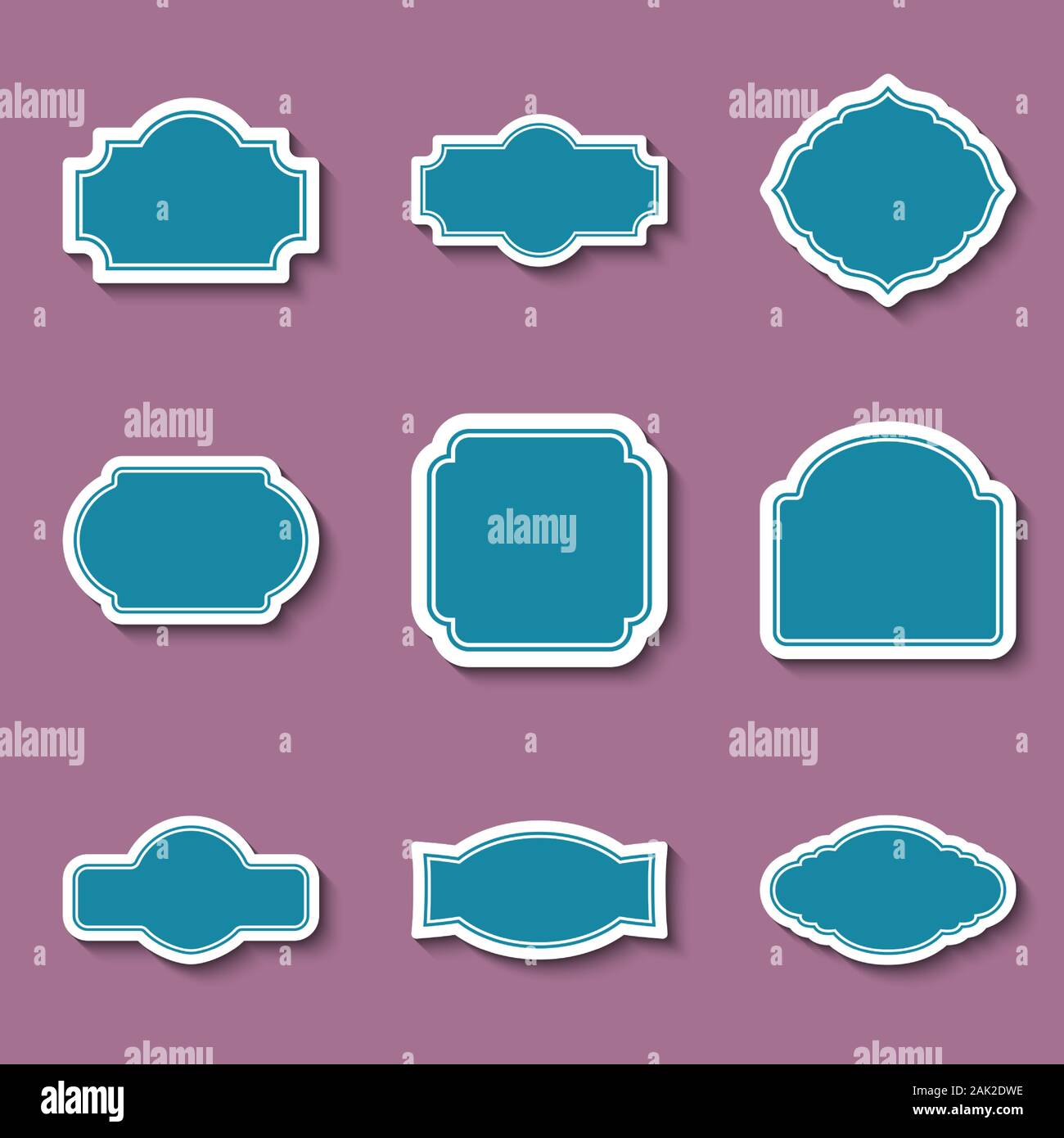 Vintage labels set. Paper design elements collection Stock Vector Image ...