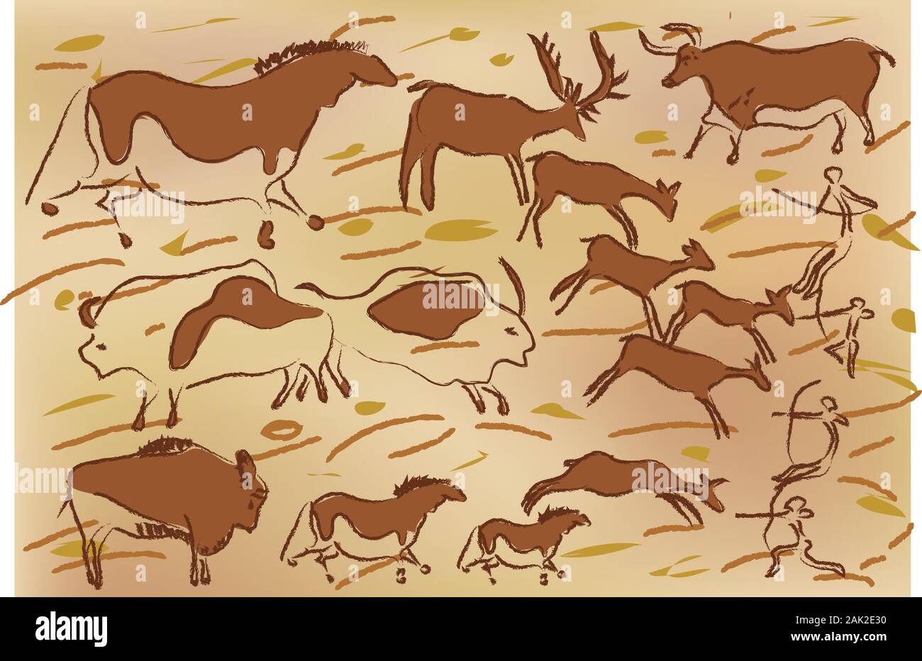 Cave painting prehistoric cow hi-res stock photography and images - Alamy