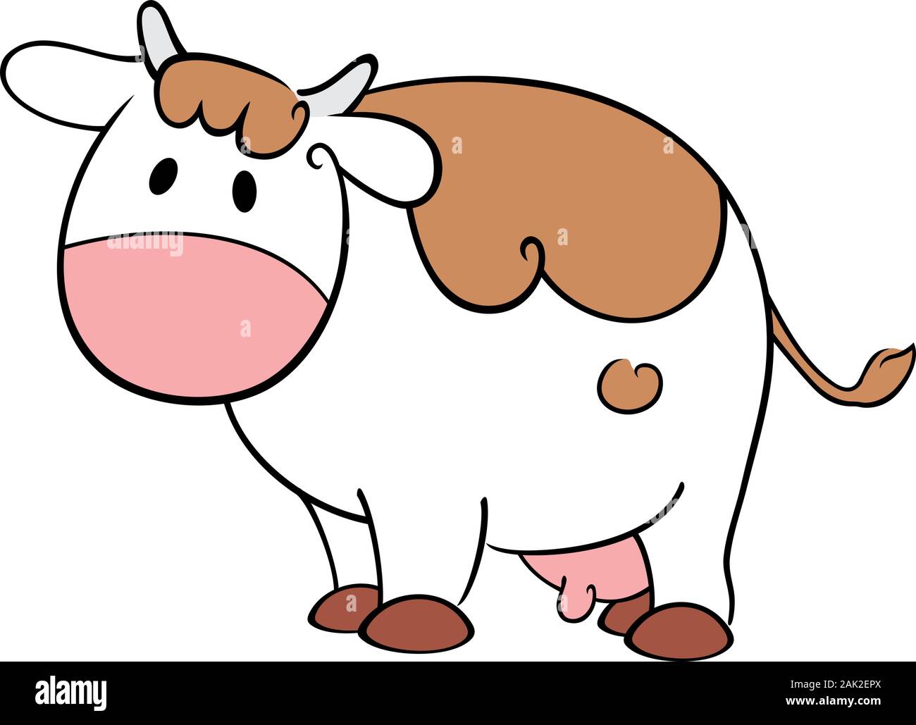 Cute cow cartoon Stock Vector Images - Alamy