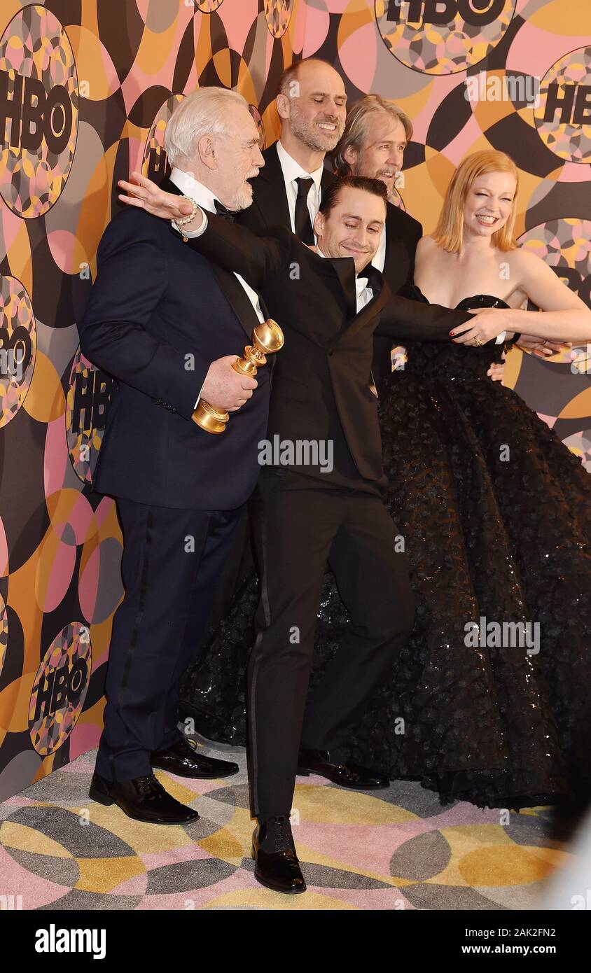 BEVERLY HILLS, CA - JANUARY 05: (L-R) Brian Cox, Kieran Culkin, Jesse ...